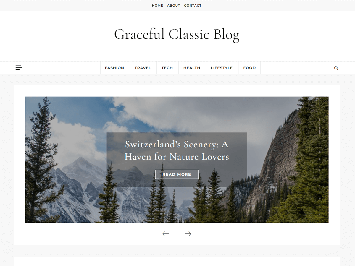Graceful Classic Blog Theme - Optima Themes